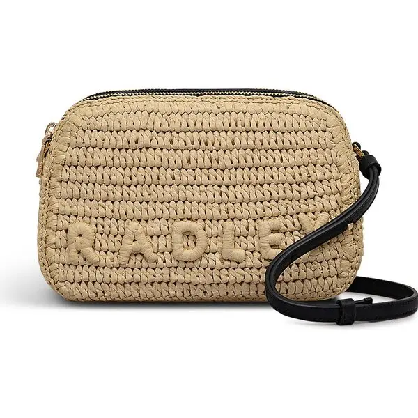 RADLEY Dukes Placeraffia Ziptop Crossbody Bag - Natural
