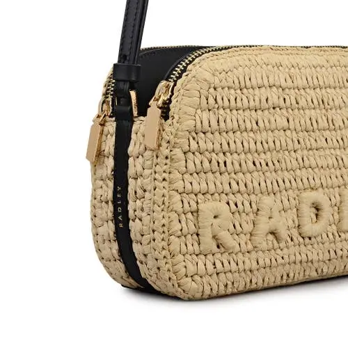 RADLEY Dukes Place Raffia Zip-top Crossbody Bag