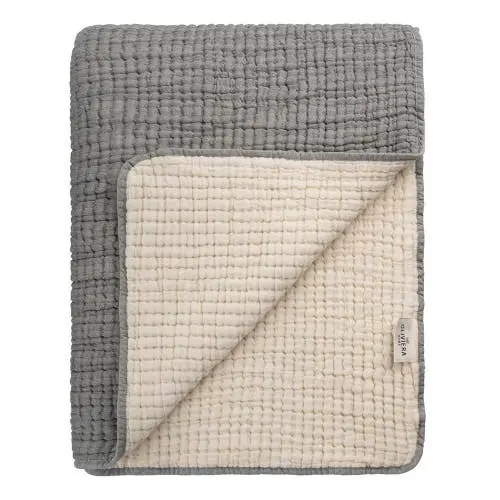 OLIVIERA HOME Soho Supersoft 4-layer Cotton Gauze Quilt - Gray