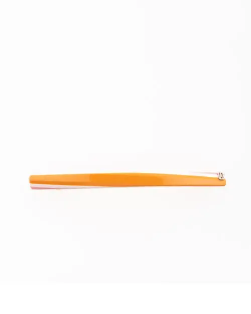 Alexandre De Paris Thin Stripes Acetate Barrette - Orange