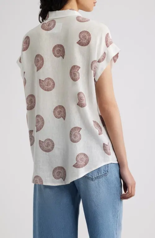 Rails Farrah Linen Blend Short Sleeve Button-up Shirt