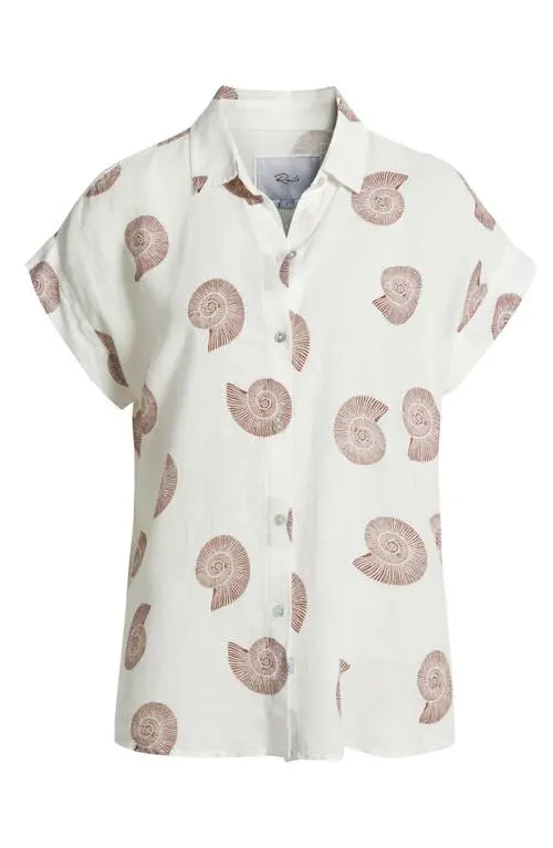 Rails Farrah Linen Blend Short Sleeve Button-up Shirt