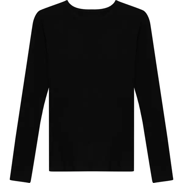 RIFF Modal Long Sleeve Soft Stretch Shell Top - Jet Black