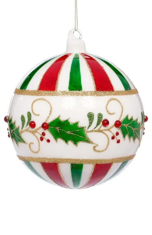 MARK ROBERTS Holly Striped Ornament - Red