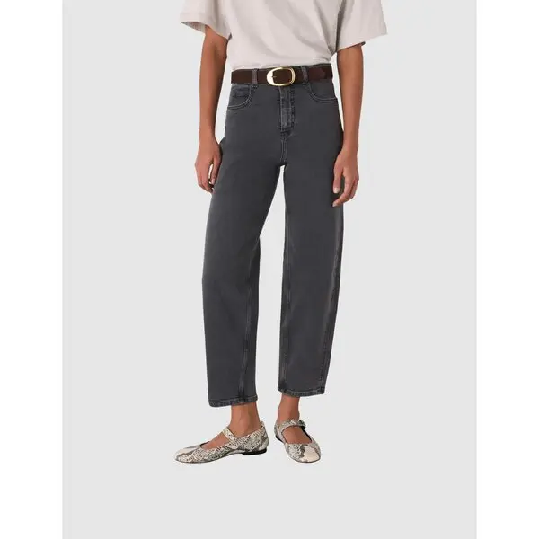 Whistles Stretch Barrel Leg Jeans - Grey