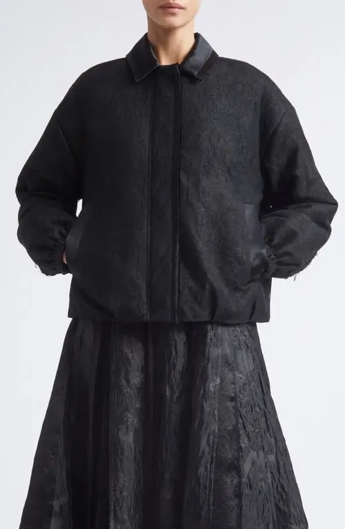 JASON WU Textured Fray Jacquard Jacket - Black