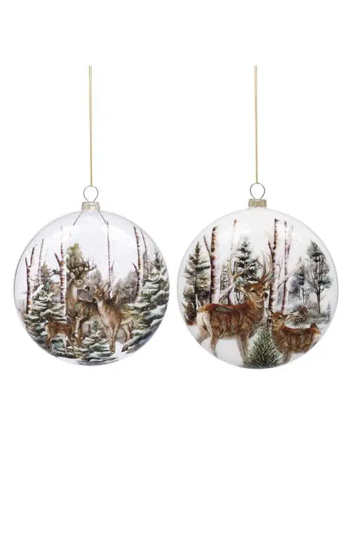 MARK ROBERTS Deer Forest Ball Ornament - Brown