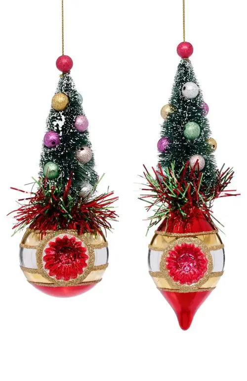 MARK ROBERTS Mini Tree Topper Ornament - Red