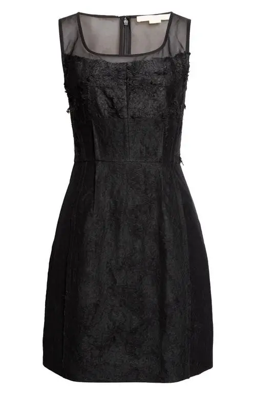 JASON WU Textured Fray Jacquard Mini Dress