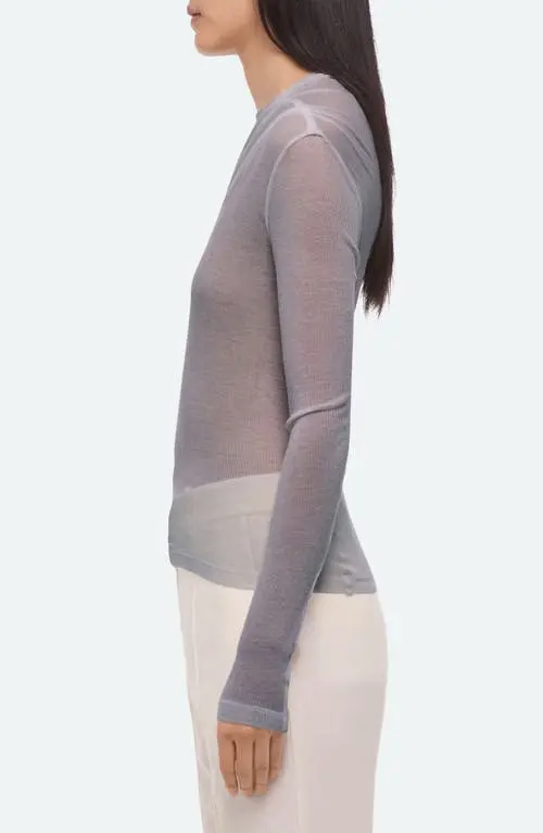Helmut Lang Sheer Twist Long Sleeve Top