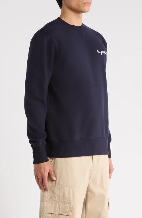 IMPERFECTS Signature Embroidered Cotton Blend Fleece Sweatshirt