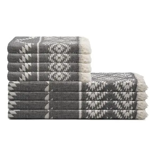 OLIVIERA HOME Turkish Cotton Towel Bundle - Black