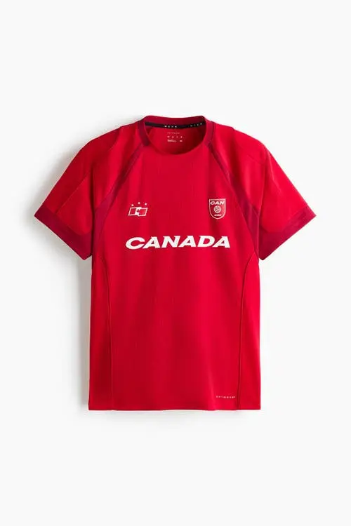 H&M Regular Fit Printed Football Shirt With Drymove™ Technology