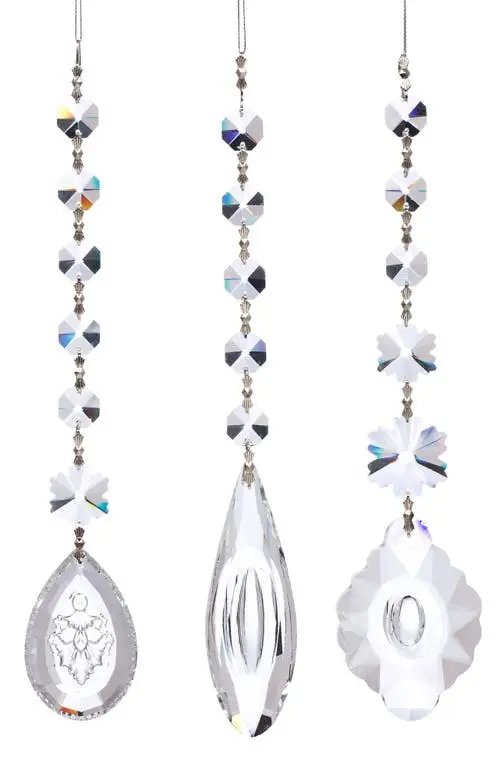 MARK ROBERTS Jewel Crystal Drop Ornament - Clear