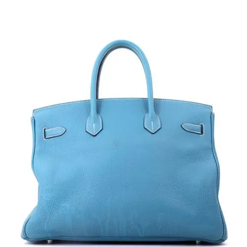 Hermès Birkin Handbag Togo With Palladium Hardware 35 - Blue