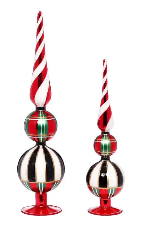 MARK ROBERTS Striped Twist Finial