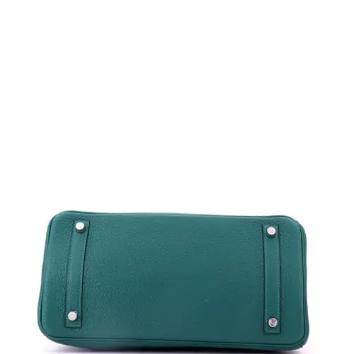 Hermès Birkin 30 Clemence With Palladium Hardware - Malachite