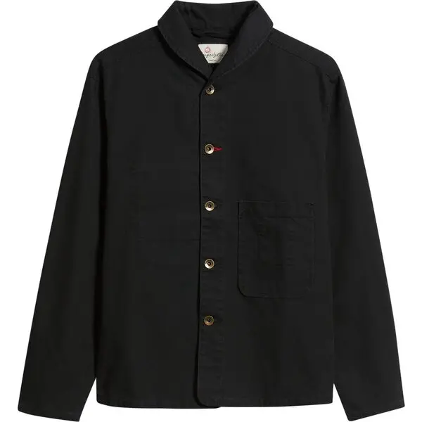 IMPERFECTS Shepherds Organic Cotton Canvas Button-up Shirt - Obsidian