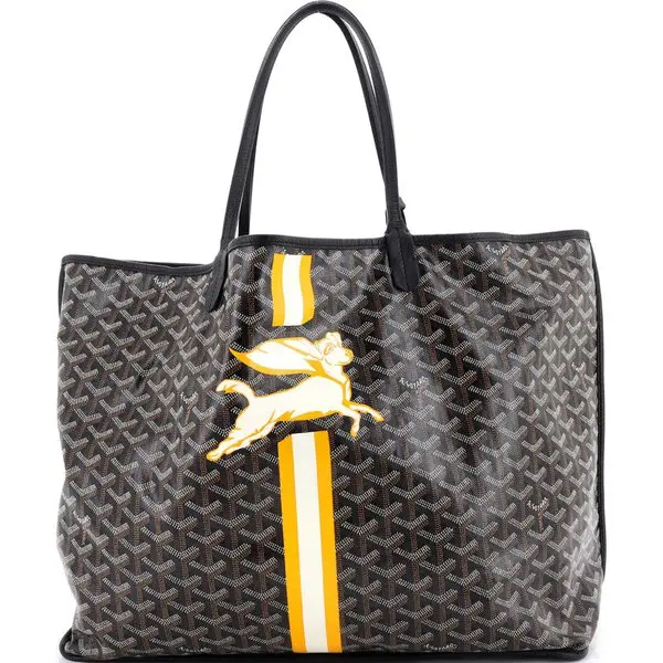 81036096 Anjou Reversible Tote Printed Coated Canvas Gm - Black