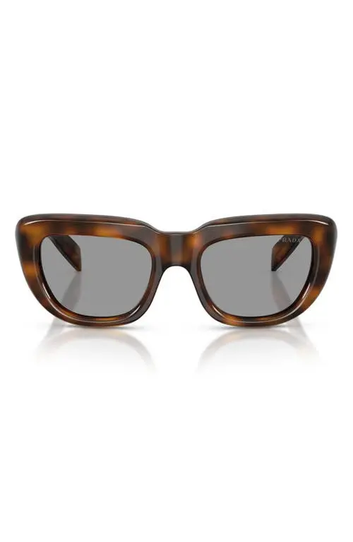 Prada 54mm Rectangular Sunglasses - Juniper Tortoise/grey