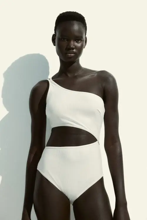 H&m Padded-cup Cut-out One-piece Swimsuit