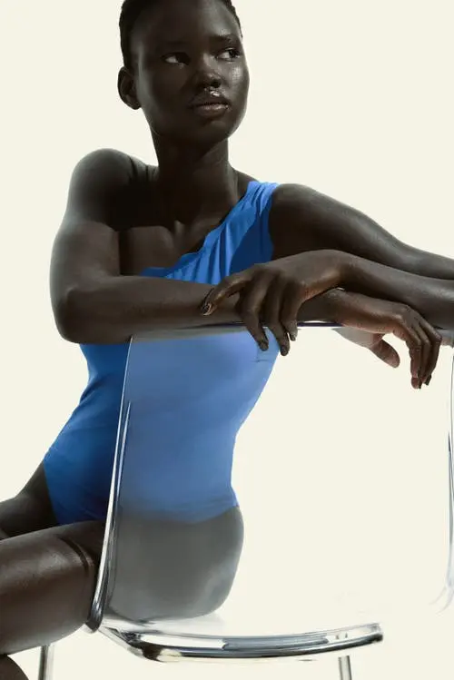 H&m Padded-cup One-shoulder Swimsuit