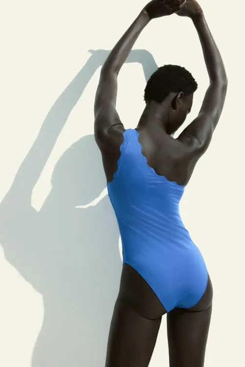 H&m Padded-cup One-shoulder Swimsuit