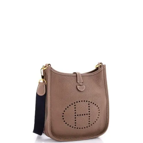 Hermès Long Strap Evelyne Bag Clemence Tpm - Grey