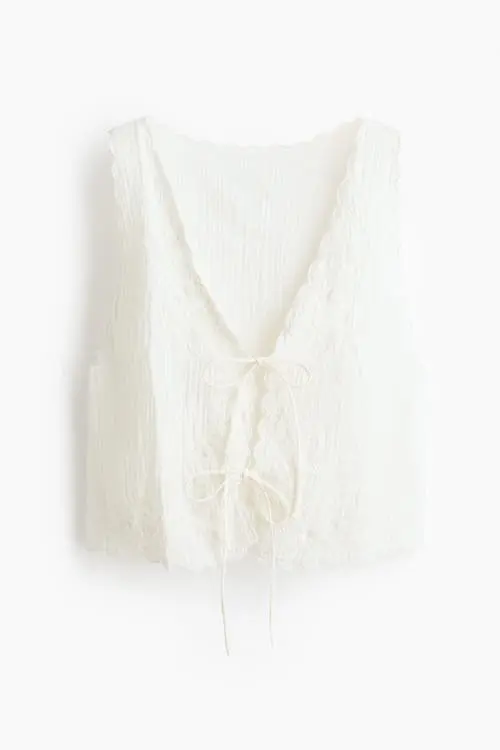 H&m Cotton Muslin Beach Top