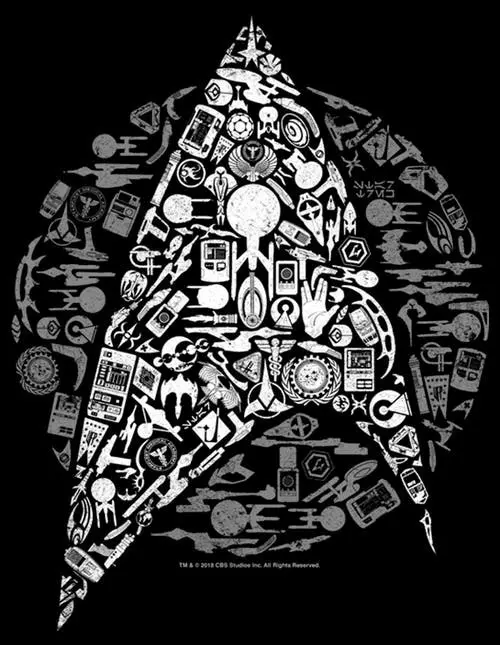STAR TREK Starfleet Icon Collage Graphic T-shirt