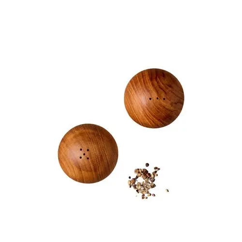 BE HOME Salt & Pepper Shaker Set - Teak