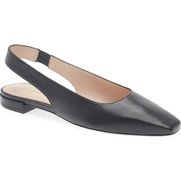 STUART WEITZMAN Stassi Slingback Flat - Black