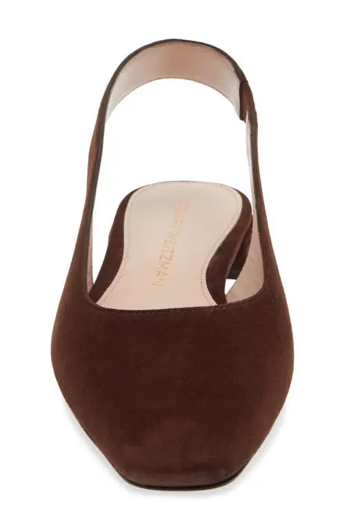 STUART WEITZMAN Stassi Slingback Flat - Walnut
