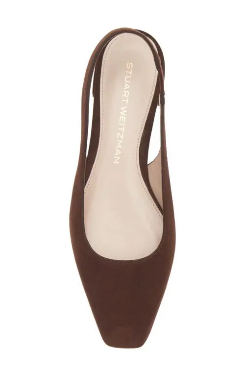 STUART WEITZMAN Stassi Slingback Flat - Walnut
