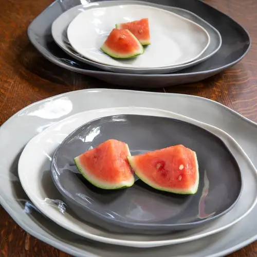 BE HOME Tam Stoneware Platter - Slate
