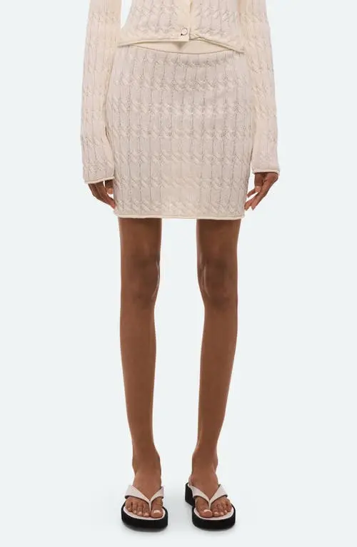 Helmut Lang Cable Knit Mini Skirt - Ivory