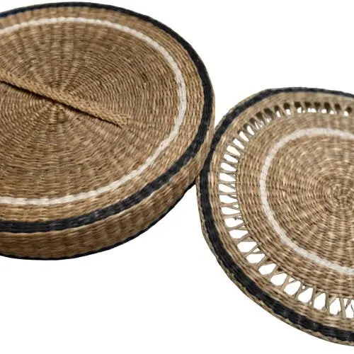BE HOME Seagrass Placematsset Of 6 - Black