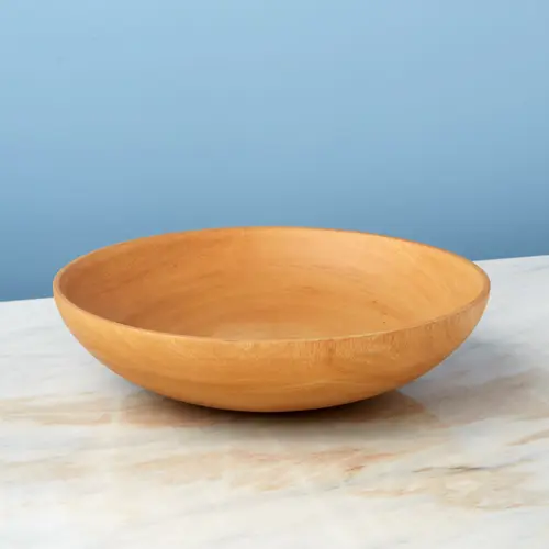 BE HOME Kiln Wood Shallow Bowl