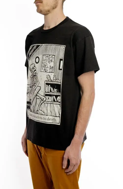 VARDAGEN Work To Death Home Edition Heavyweight Graphic Tee - Black