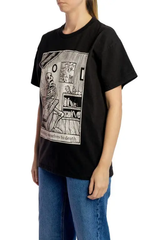 VARDAGEN Work To Death Home Edition Heavyweight Graphic Tee - Black