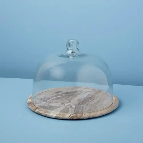 BE HOME Waterfall Marble Glass Cloche