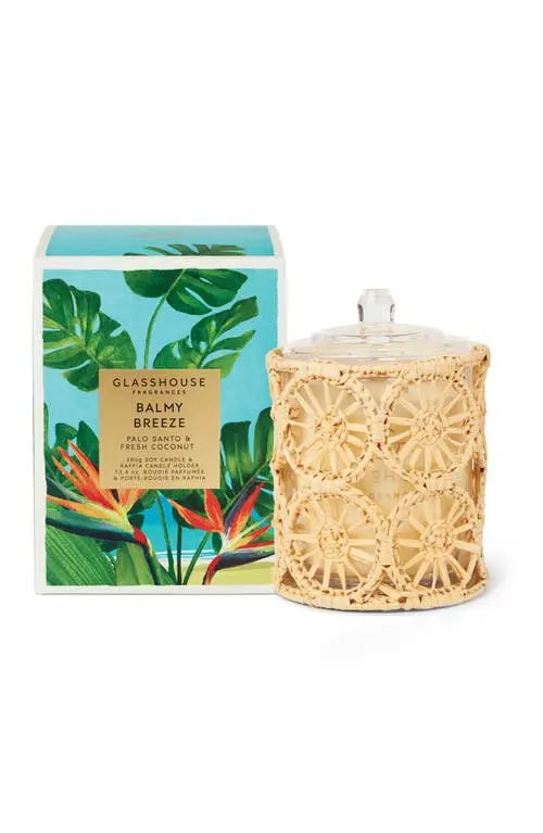 GLASSHOUSE FRAGRANCES Balmy Breeze Scented Candle - Clear