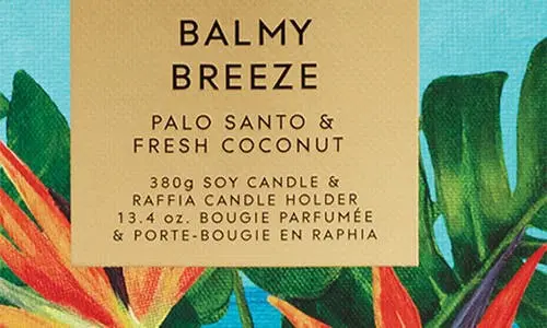 GLASSHOUSE FRAGRANCES Balmy Breeze Scented Candle