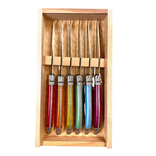 BE HOME Laguiole 6 Piece Steak Knife Set - Beige