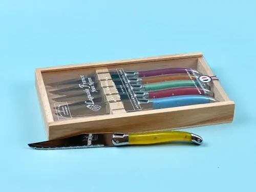 BE HOME Laguiole 6 Piece Steak Knife Set - Beige