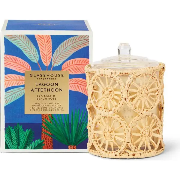 GLASSHOUSE FRAGRANCES Lagoon Afternoon Scented Candle - Clear