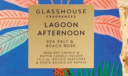 GLASSHOUSE FRAGRANCES Lagoon Afternoon Scented Candle