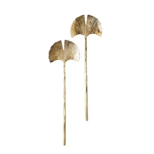 BE HOME Gingko Salad Servers - Gold