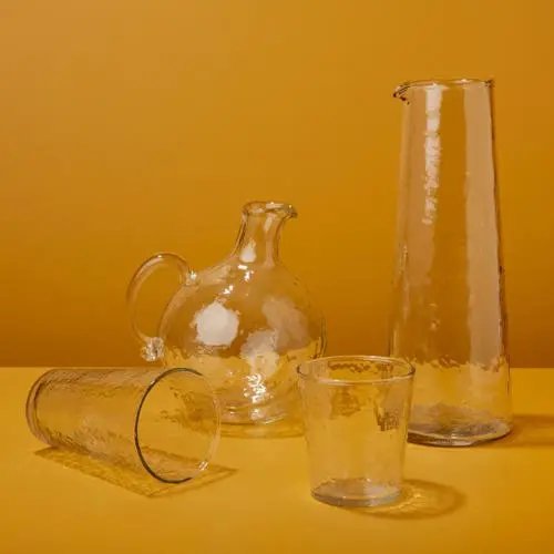 BE HOME Pebble Glass Globe Pitcher
