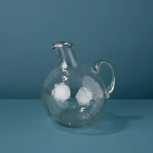 BE HOME Pebble Glass Globe Pitcher